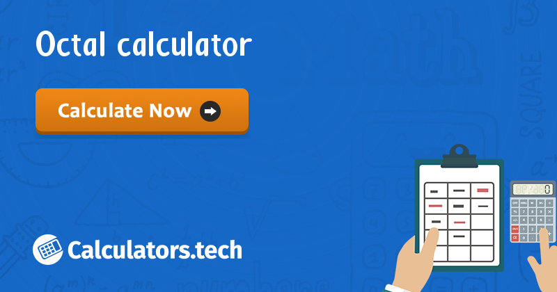 Octal calculator - Add, subtract, multiply and divide
