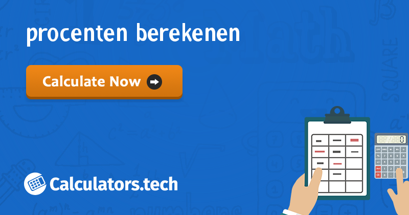 percentage berekenen